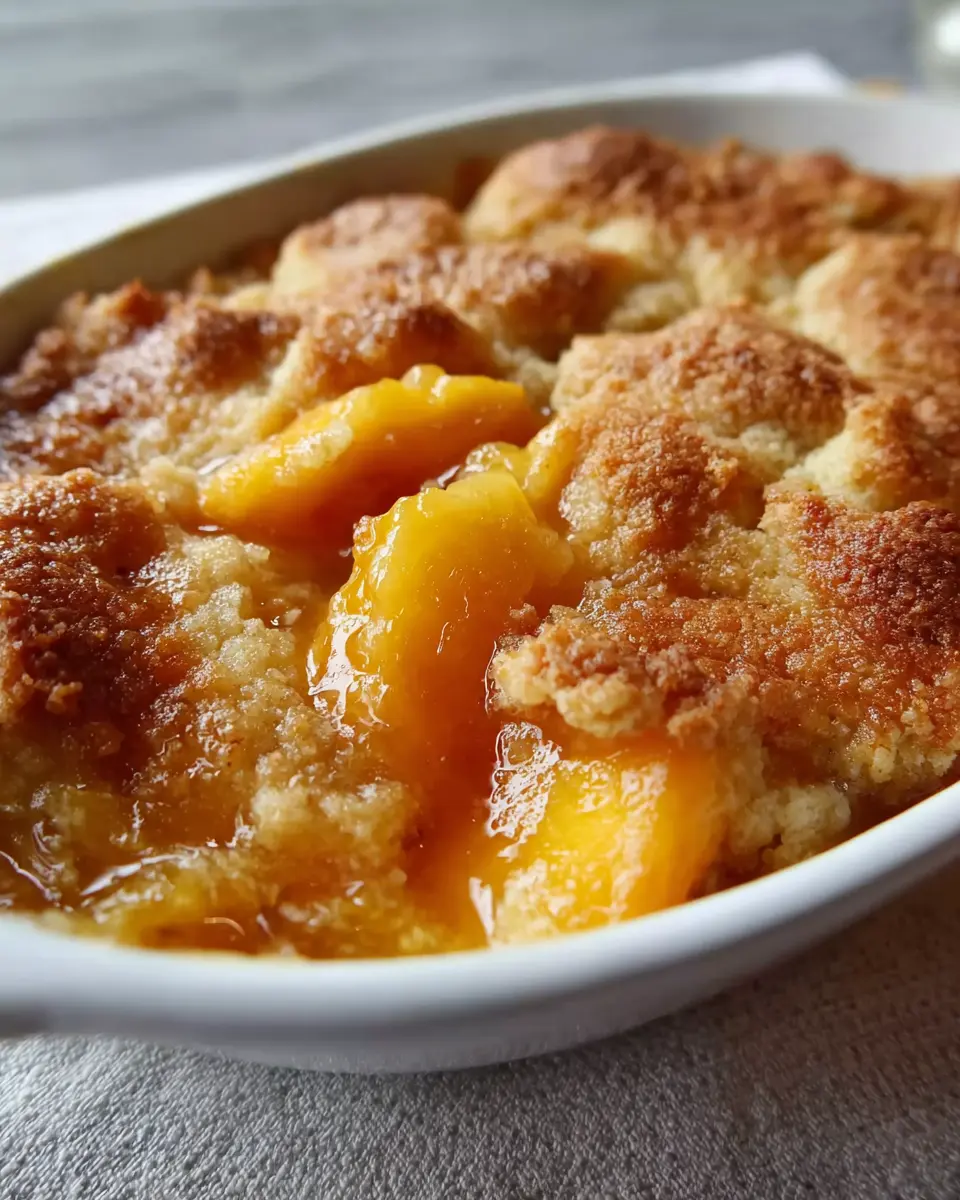 fresh southern peach cobbler